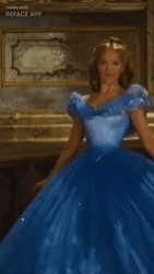 Curtsy Cinderella Lily James Face Swap GIF | GIFDB.com