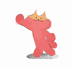 Cute Animated Cat Waving GIF | GIFDB.com