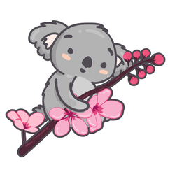 Cute Animated Koala Hanging GIF | GIFDB.com