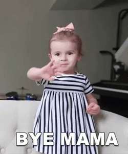 Cute Baby Waving Bye Mama GIF | GIFDB.com