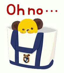 Cute Bear In The Bag Oh No Anyway GIF | GIFDB.com