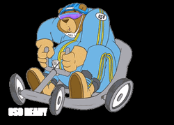 Cute Bear Riding Race Car GIF | GIFDB.com
