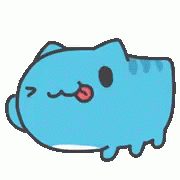 Mochi Hugging Cute Blue Sticker GIF | GIFDB.com