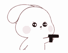 Cute Bunny Angrily Holding A Gun GIF | GIFDB.com