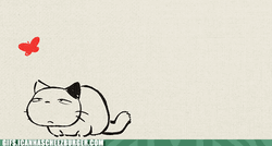 Cute Cat Watching Butterflies Flying GIF | GIFDB.com
