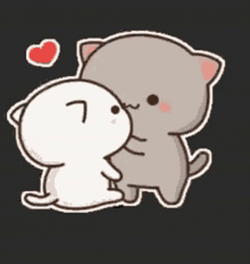 Cute Chibi Cat Couple Kiss GIF | GIFDB.com