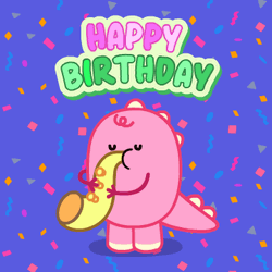 Cute Dinosaur Sally Happy Birthday GIF | GIFDB.com