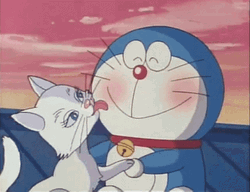Cute Doraemon Anime Cat Love GIF | GIFDB.com