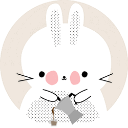 Cute Easter Bunny Making Coffee GIF | GIFDB.com