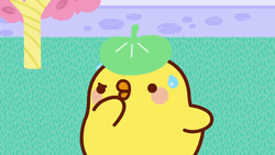 Cute Easter Chick Sweating GIF | GIFDB.com