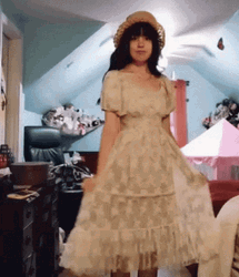 Cute Girl Twirling Cottagecore Aesthetic GIF | GIFDB.com