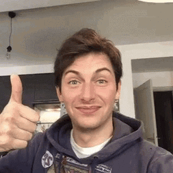 Cute Guy Thumbs Down GIF | GIFDB.com