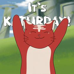 Cute Happy Saturday Smiling Red Cat GIF | GIFDB.com