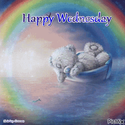 Cute Happy Wednesday Rainbow Tatty Teddy GIF | GIFDB.com