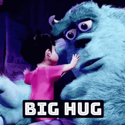 Cute Hug Boo James P Sullivan Monsters Inc GIF | GIFDB.com