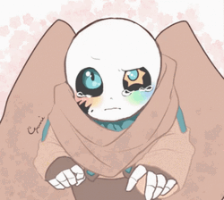Cute Ink Sans Crying Face GIF | GIFDB.com