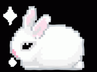 Cute Pixel White Bunny GIF | GIFDB.com
