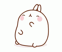 Cute Sleepy Chubby Bunny Cartoon GIF | GIFDB.com