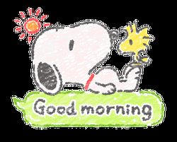 Cute Snoopy Good Morning Sunrise GIF | GIFDB.com