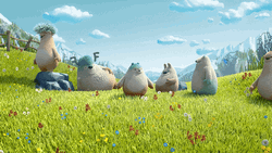 Cute Spring Mountain Animals 3d GIF | GIFDB.com