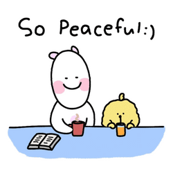 Cute Stickers Having A Peaceful Snack Time GIF | GIFDB.com