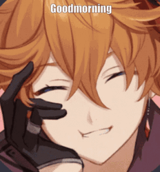 Cute Tartaglia Childe Good Morning Comrades GIF | GIFDB.com