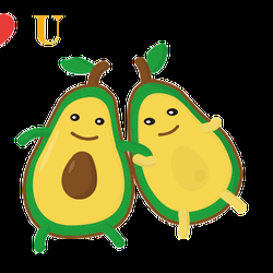 Cute Yummy Avocado Couple GIF | GIFDB.com