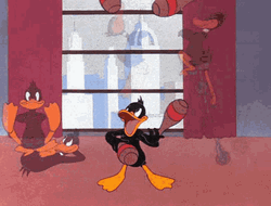 Daffy Duck Athletic Playing GIF | GIFDB.com