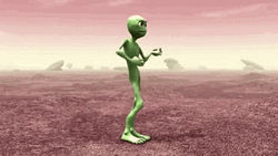 Dancing Alien Alone In The Space GIF | GIFDB.com
