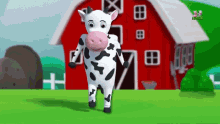 Dancing And Standing Barnyard Cow GIF | GIFDB.com
