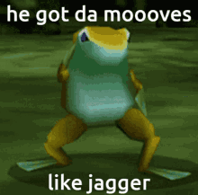 Dancing Frog Standing Toad Moves Like Jagger GIF | GIFDB.com