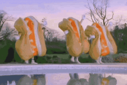 Dancing Hot Dog Footwork GIF | GIFDB.com