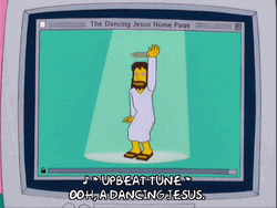 Dancing Jesus Home Page Computer The Simpsons GIF | GIFDB.com