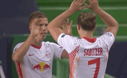 Dani Olmo Double High Five GIF | GIFDB.com