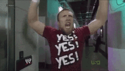 Daniel Bryan Yes Wwe Hallway Yell Chant GIF | GIFDB.com