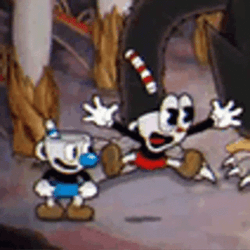 Cuphead And Mugman Surprised GIF | GIFDB.com