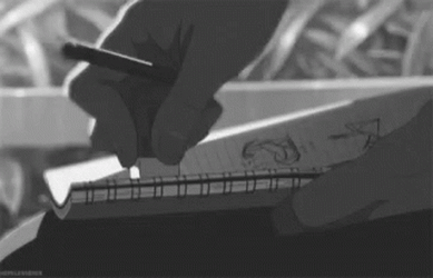 Dark Aesthetic Anime Writing Animation GIF | GIFDB.com