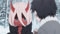 Darling In The Franxx Cute Zero Two Child Anime GIF | GIFDB.com