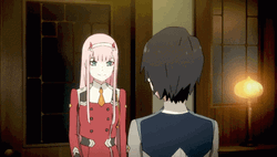 Darling In The Franxx Zero Two Hug Anime GIF | GIFDB.com