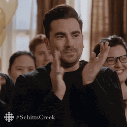 David Rose Silent Cheer Schitts Creek GIF | GIFDB.com