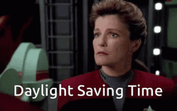 Daylight Savings Time Kathryn Janeway GIF | GIFDB.com