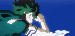 Deku Fighting Using Manchester Smash GIF | GIFDB.com