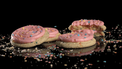 Delectable Cookie With Swirly Pink Topping GIF | GIFDB.com