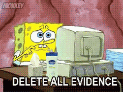 Spongebob Delete All Evidences GIF | GIFDB.com