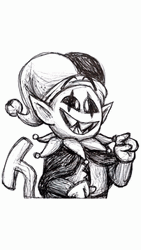 Deltarune Jevil Sketch Art GIF | GIFDB.com