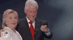 Democrat Couple Bill And Hilary Clinton Thumbs Up GIF | GIFDB.com