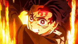 Demon Slayer Fighting Tanjiro And Yoriichi GIF | GIFDB.com