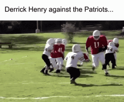 Derrick Henry Stiff Arm Againts The Patriots GIF | GIFDB.com