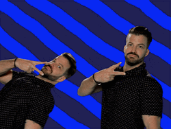 Deuces Hand Gesture Walking Out Loop GIF | GIFDB.com