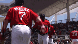 Devers But Bump With Team GIF | GIFDB.com